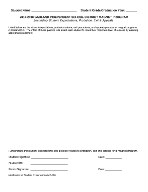 Student Name:Student Grade/Graduation Year: Doc Template | pdfFiller