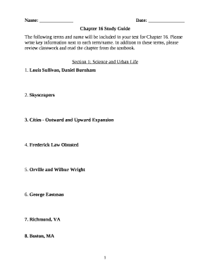 Chapter 16 Study Guide Doc Template | pdfFiller