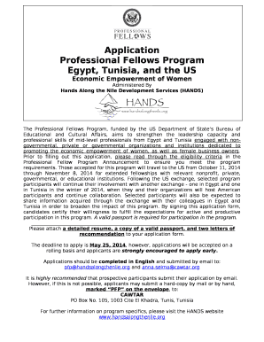 Professional Fellows Program Doc Template | pdfFiller