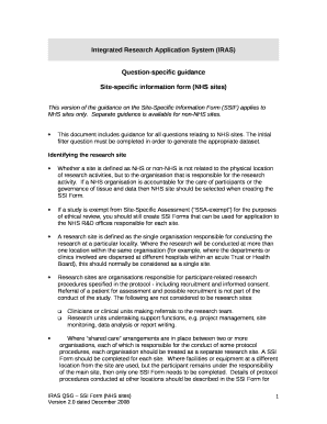 Site-specific ination (NHS sites) Doc Template | pdfFiller