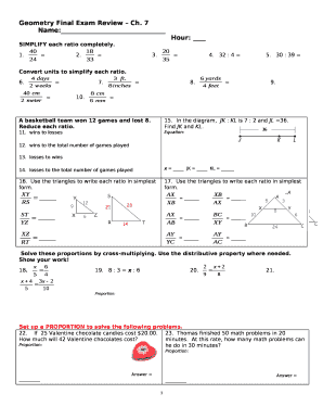Geometry Final Exam Review Ch Doc Template | pdfFiller