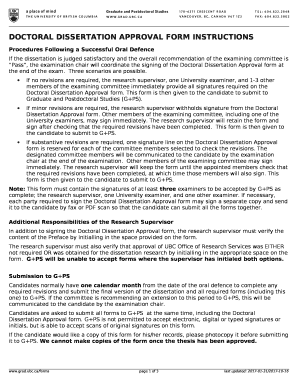 DOCTORAL DISSERTATION APPROVAL INSTRUCTIONS Doc Template | pdfFiller