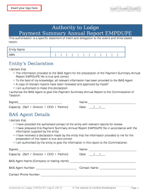 Authority to Lodge Doc Template | pdfFiller