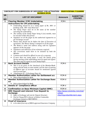 Clearing Member (CM) Undertaking Doc Template | pdfFiller
