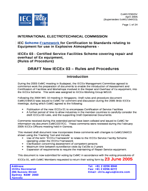 IEC Scheme Framework for Certification to Standards relating to ...
