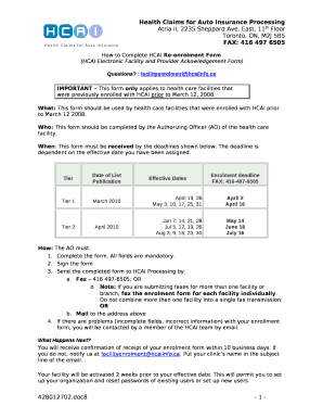 How to Complete HCAI Re-enrolment Doc Template | pdfFiller