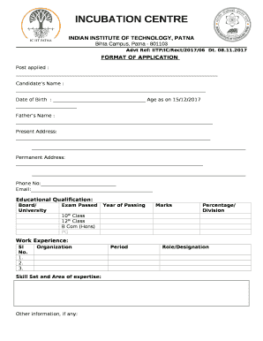 INCUBATION CENTRE Doc Template | pdfFiller