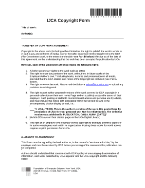 IJCA Copyright Doc Template | pdfFiller