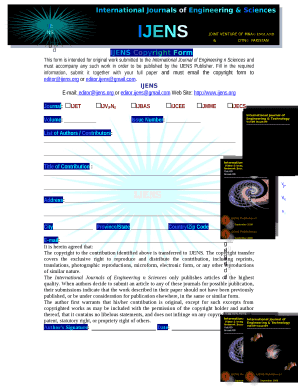 IJENS Copyright Doc Template | pdfFiller
