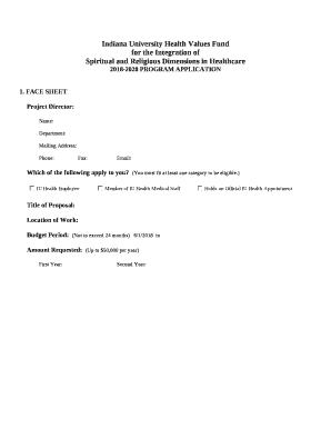 Indiana University Health Values Fund Doc Template | pdfFiller