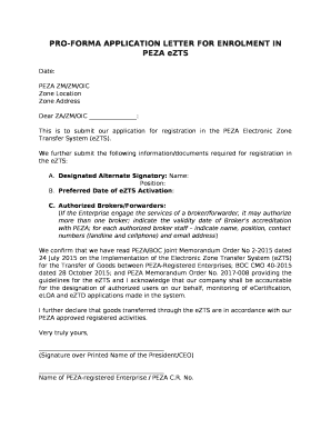 Sample Application Letter For Product Registration | pdfFiller