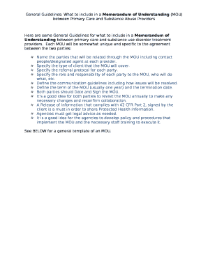 Here are some General Guidelines for what to include in a Memorandum of ...