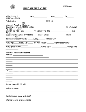 PINC OFFICE VISIT - health ucsd Doc Template | pdfFiller