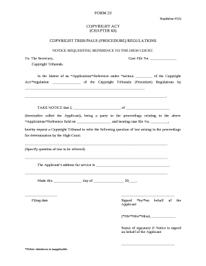 Regulation 47(1) Doc Template | pdfFiller