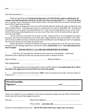Please be advised that the Pennsylvania Department of School Health ...