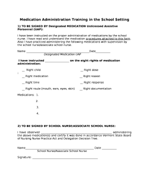 Medication Administration Training in the School Setting Doc Template ...