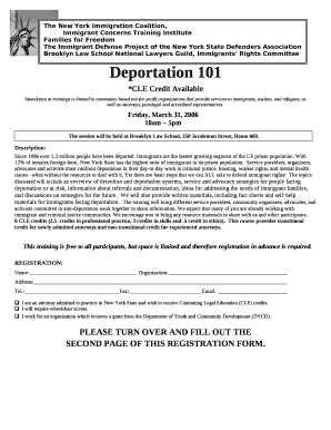 Deportation 101 Doc Template | pdfFiller