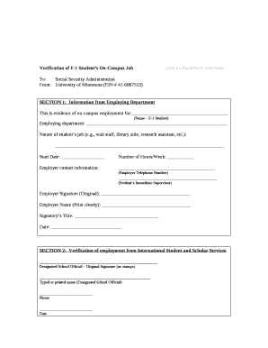Verification of F-1 Students On-Campus Jobprint on department ...