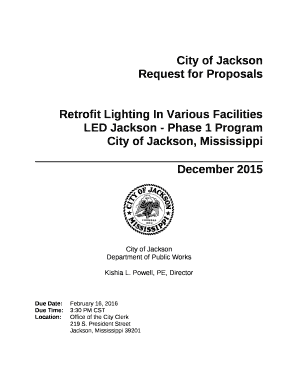 Retrofit Lighting In Various Facilities Doc Template | pdfFiller