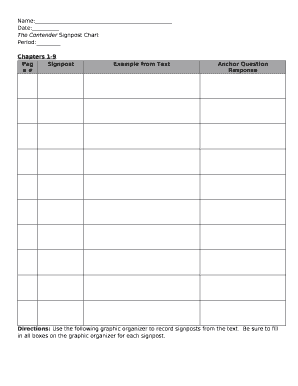 editable signpost template Doc Template | pdfFiller