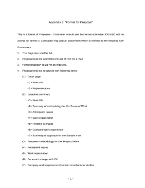 Appendix 2: at for Proposal Doc Template | pdfFiller