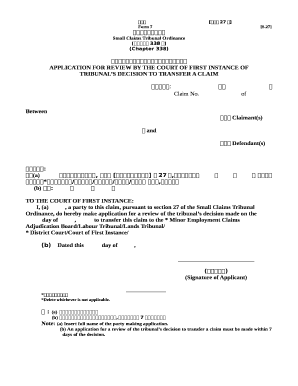 small claim tribunal Doc Template | pdfFiller