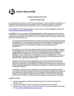 OFFICIAL CONTEST RULES FOR Doc Template | pdfFiller