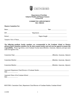 (Version 9/16) - hhs uncg Doc Template | pdfFiller