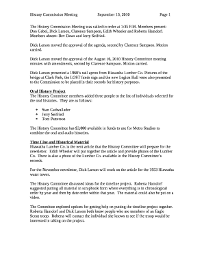 Members present: Don Gabel, Dick Larson, Clarence Sampson, Edith ...