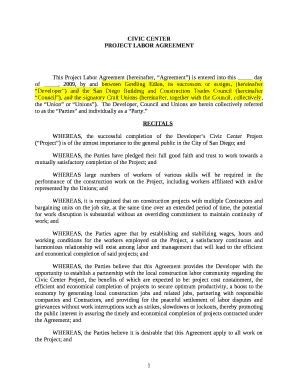 This Project Labor Agreement (hereinafter, Agreement) is entered into ...