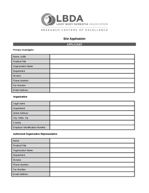 Primary Investigator Doc Template | pdfFiller