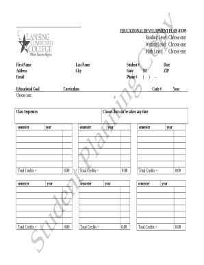 EDUCATIONAL DEVELOPMENT PLAN (EDP) Doc Template | pdfFiller