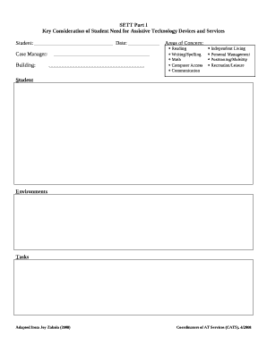 SETT Part I Doc Template | pdfFiller