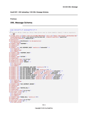 Kewill ISF EDI Uploading EDI XML Message Schema template Doc Template ...