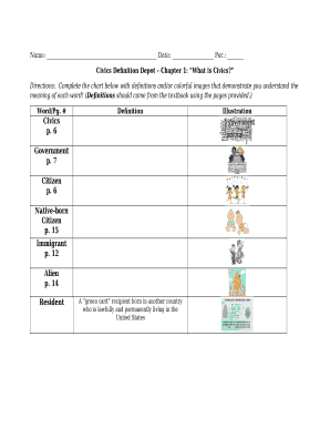 Civics Definition Depot Chapter 1: What is Civics Doc Template | pdfFiller
