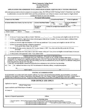 GED Testing Administration - lists fayette k12 il Doc Template | pdfFiller