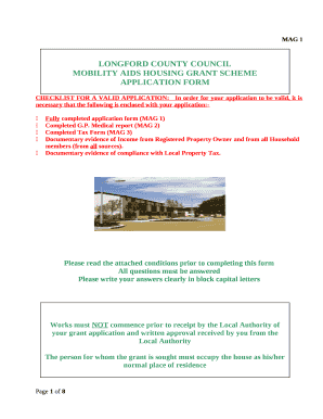 Fully completed application (MAG 1) Doc Template | pdfFiller