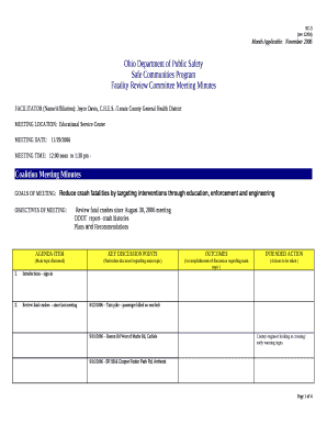 Safe Communities Program template Doc Template | pdfFiller