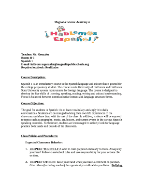 Magnolia Science Academy 4 Doc Template | pdfFiller