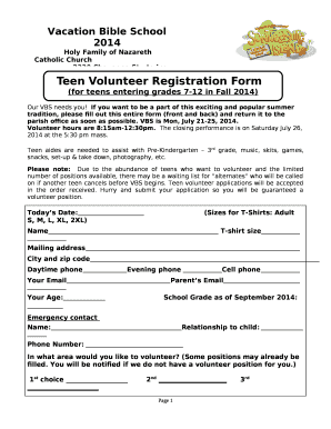 Our VBS needs you Doc Template | pdfFiller