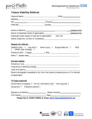 Tissue Viability Referral - midnottspathways nhs Doc Template | pdfFiller