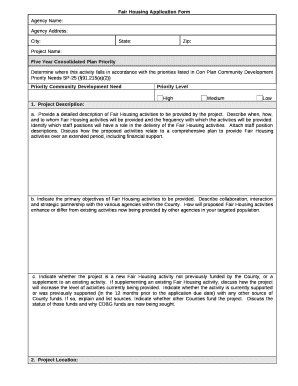 Fair Housing Application Doc Template | pdfFiller