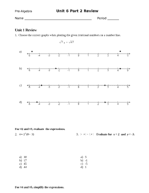 Choose the correct graphs when plotting the given irrational numbers on ...