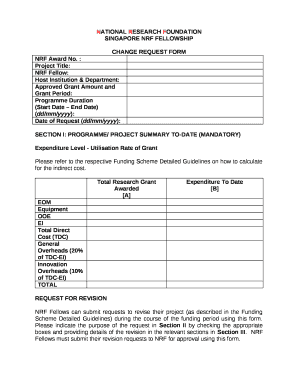 SINGAPORE NRF FELLOWSHIP Doc Template | pdfFiller