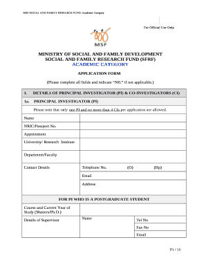 ministry of social development and family services Doc Template | pdfFiller
