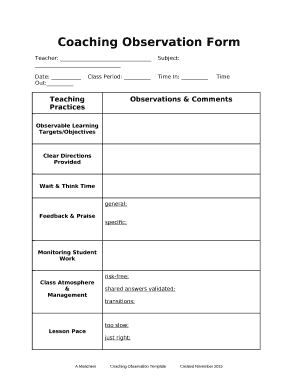 Teacher: Subject: Doc Template | pdfFiller