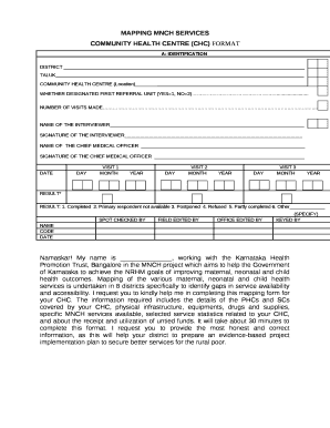 MAPPING MNCH SERVICES Doc Template | pdfFiller