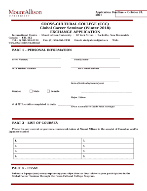 CROSS-CULTURAL COLLEGE (CCC) Doc Template | pdfFiller