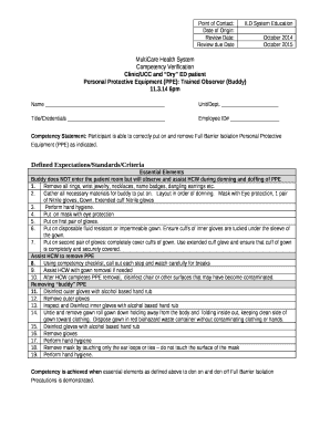 Competency Verification Doc Template | pdfFiller