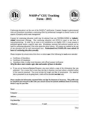 Continuing education is at the core of the NAHP-e certification Doc ...